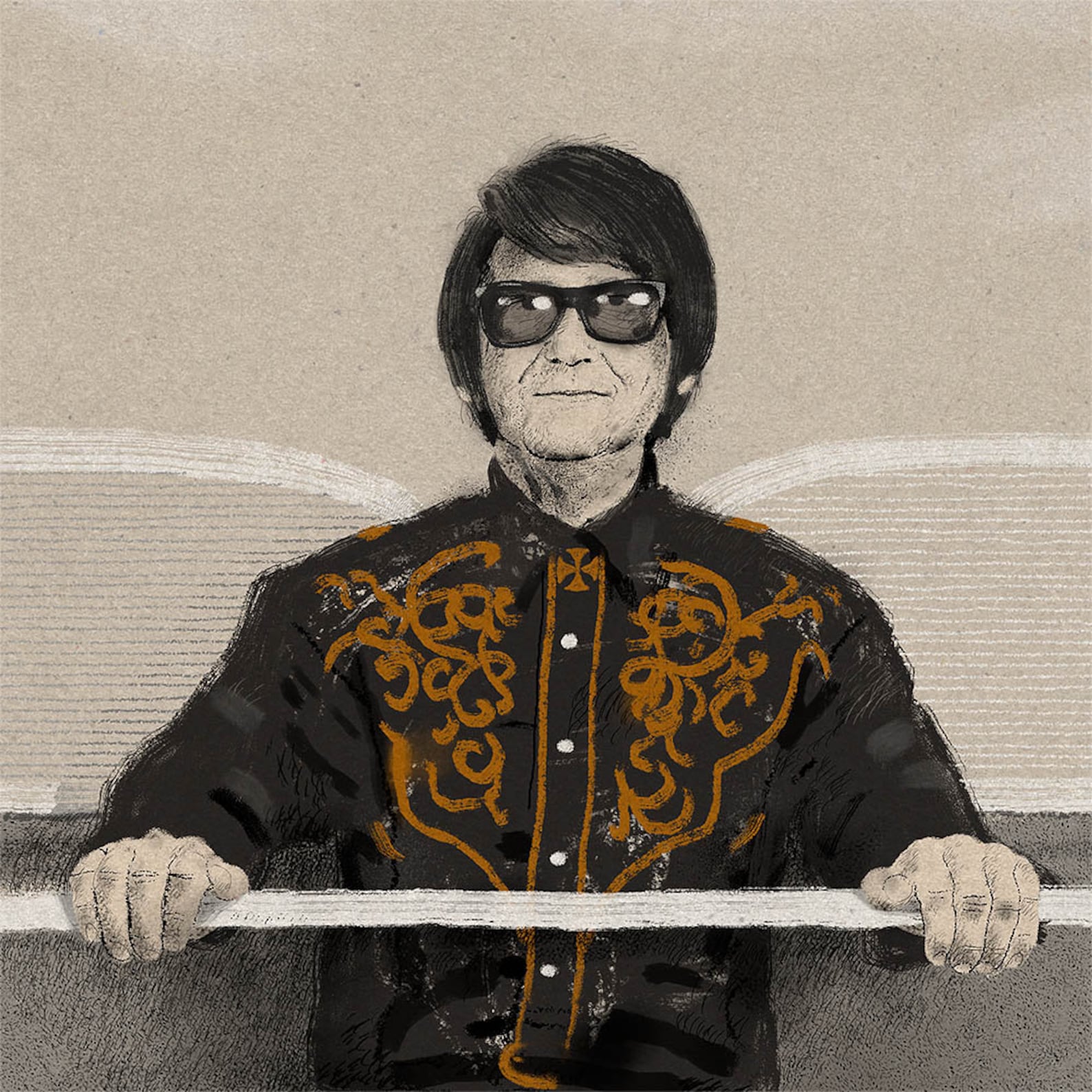 Roy Orbison - Illustration - Wall Art - Art Print - Portrait - Home ...