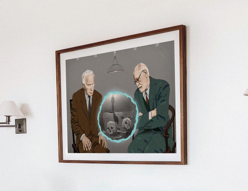 Carl Jung Freud Psychology Dreams Wall Art Art Print Portrait Home ...