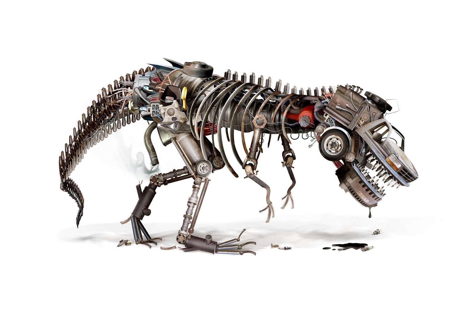 Mechanical T Rex - Illustration - Wall Art - Art Print - Humour - Home ...