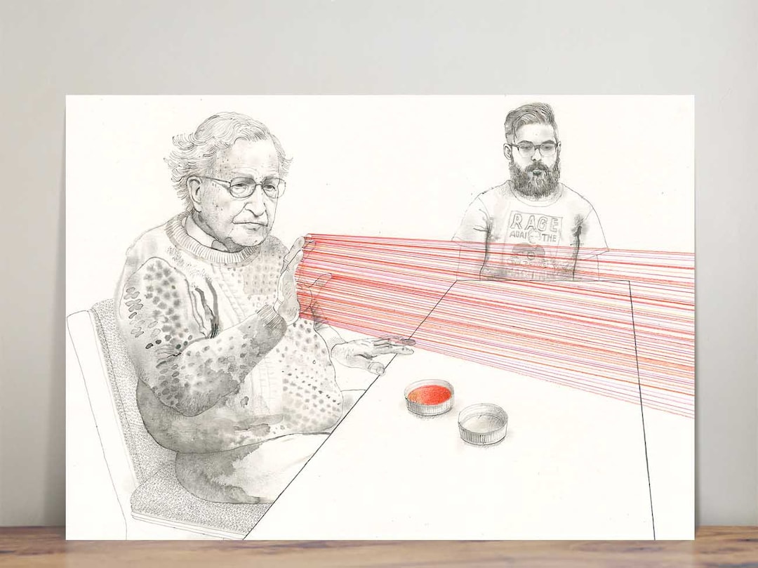 Noam Chomsky - Illustration - Wall Art - Art Print - Portrait - Home ...