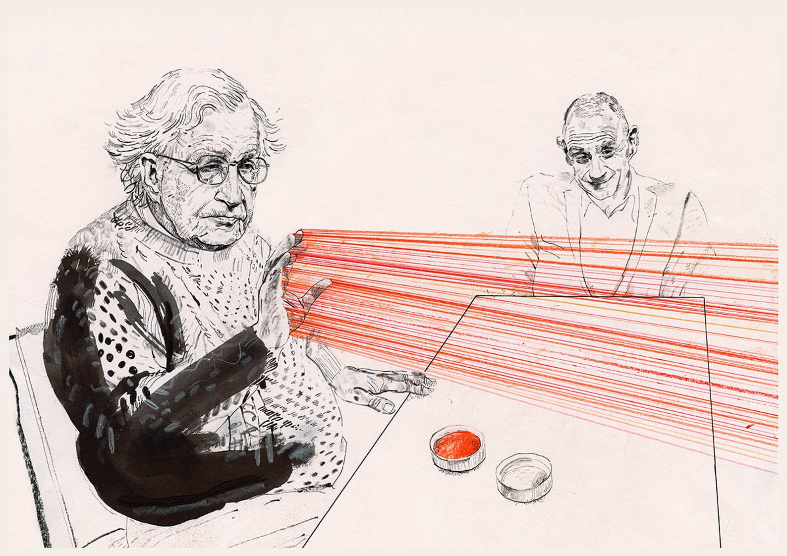 Noam Chomsky - Illustration - Wall Art - Art Print - Portrait - Home ...