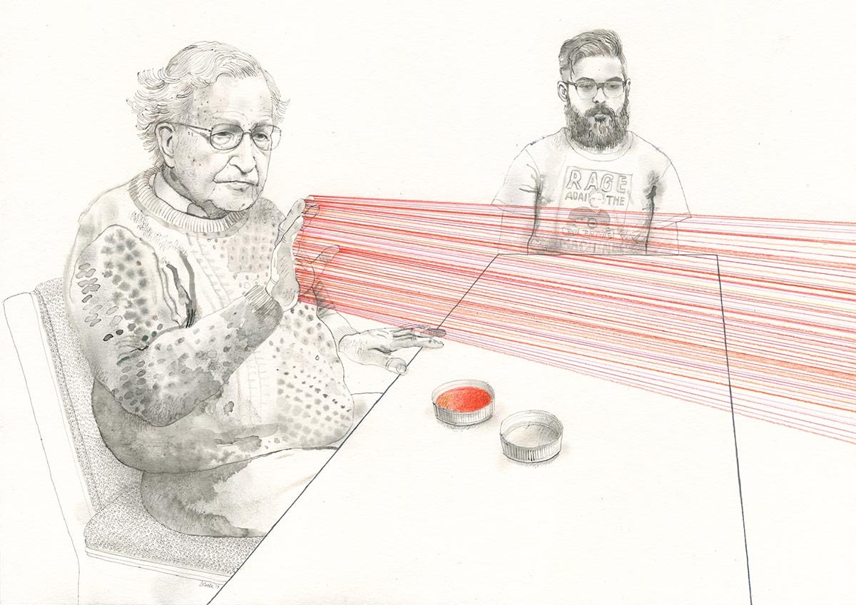 Noam Chomsky - Illustration - Wall Art - Art Print - Portrait - Home ...