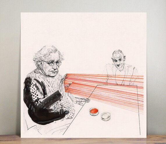 Noam Chomsky Illustration Wall Art Art Print Portrait | Etsy