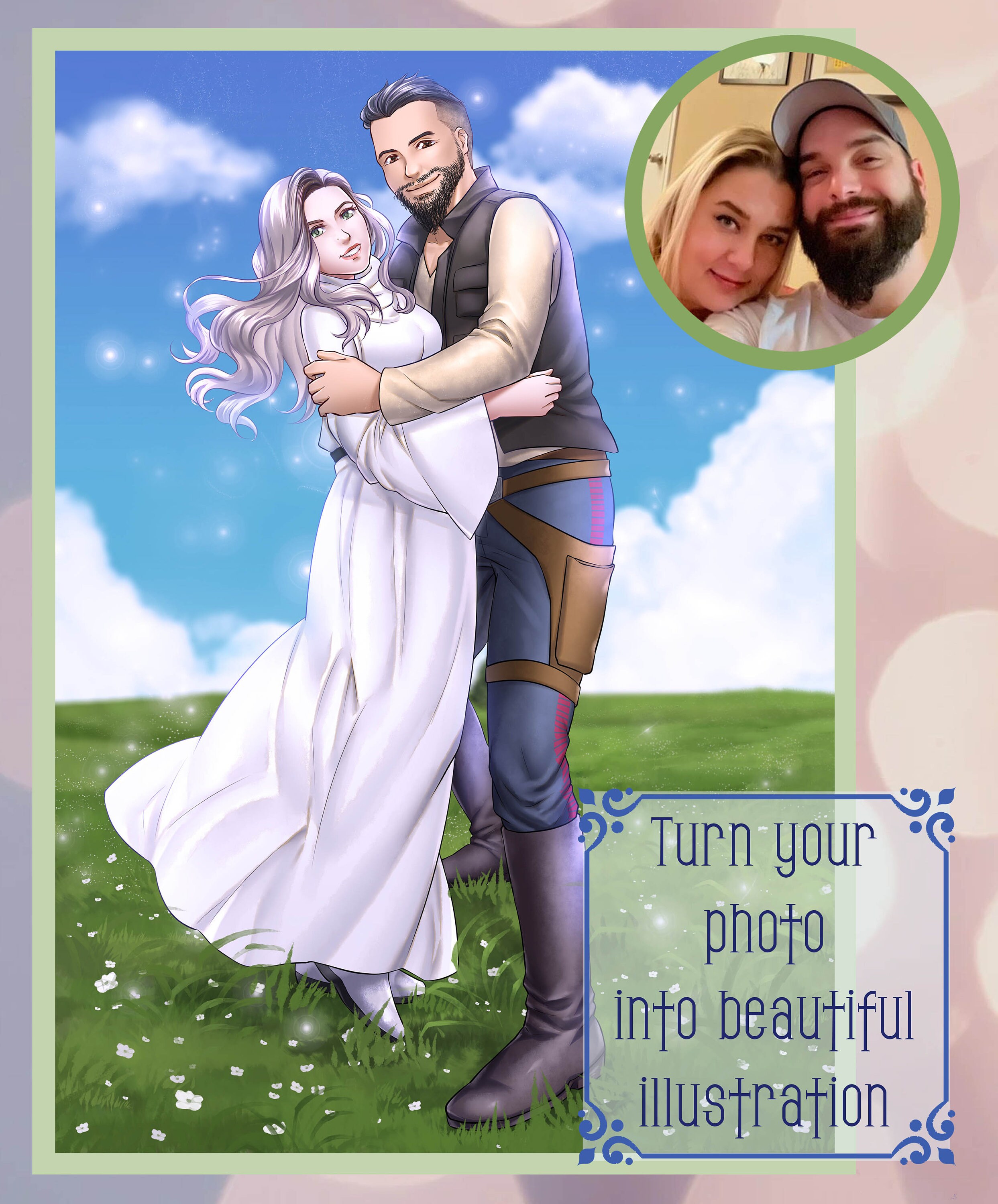 Portrait Half/full Body Anime or Semi Realistic Style - Etsy