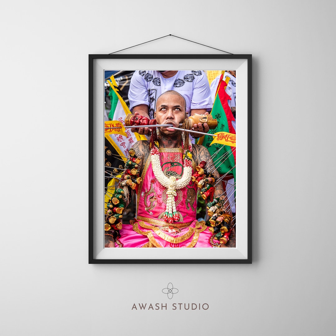 Body Piercing Print, Piercing Wall Art, Thailand Travel Poster ...