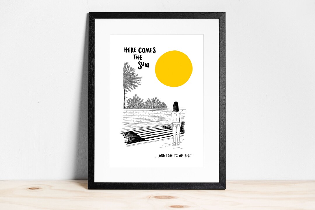 Here Comes the Sun - Print | the Beatles Wall Art | Home Decor ...
