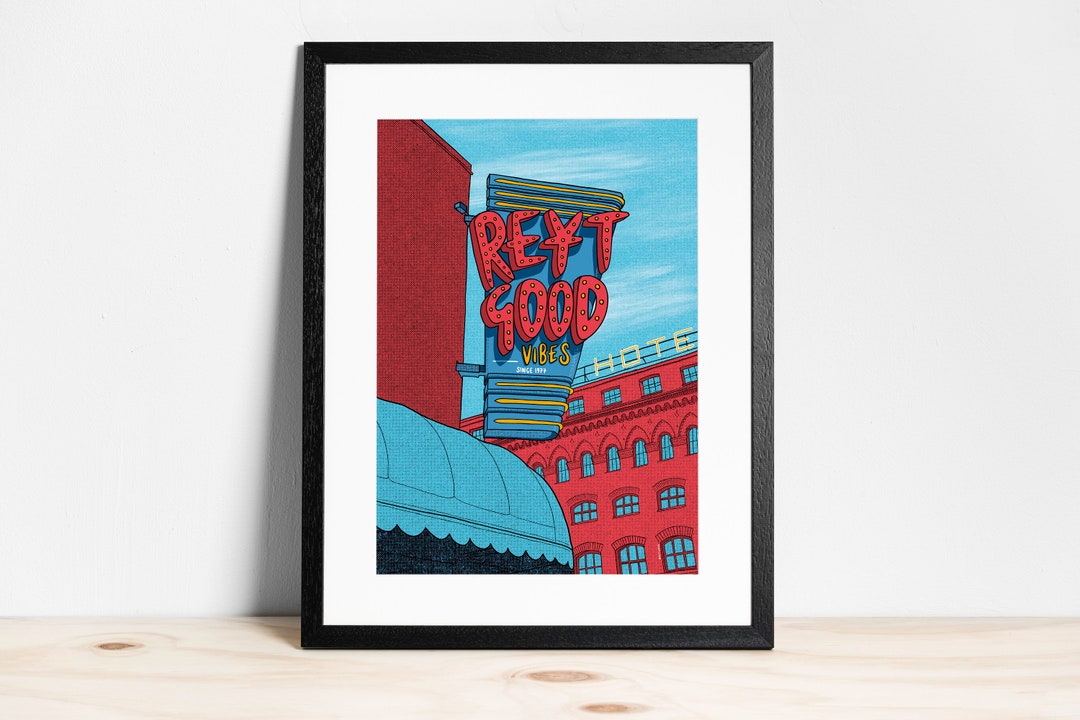 Reyt Good Vibes - Print in Colour | Bar Sign | Wall Art | Home Decor ...