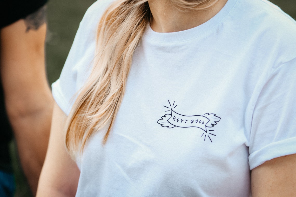 Reyt Good Plain T Shirt Black or White Reyt Good | Etsy
