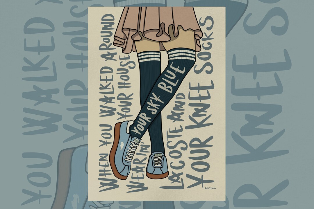 Knee Socks - Print in Colour | Wall Art | Home Decor | Illustration ...