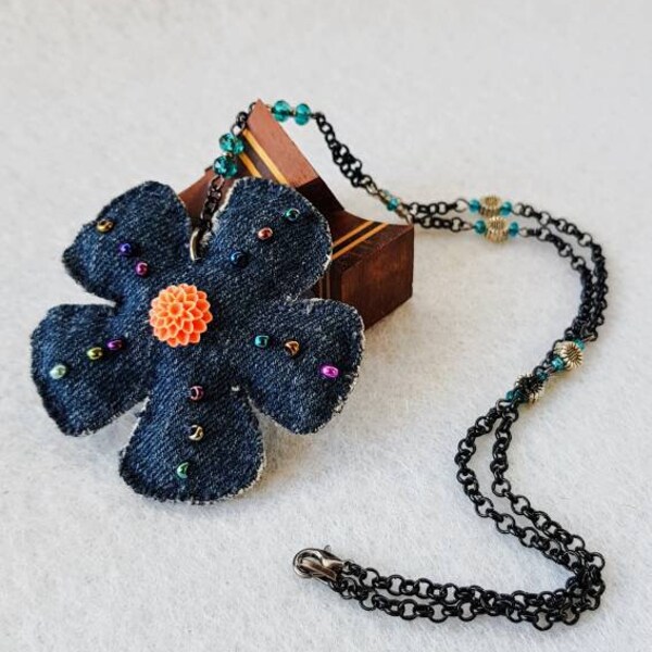 Jeans Necklace - Etsy