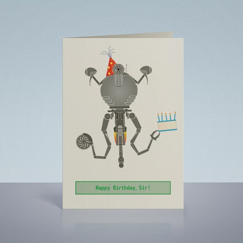 Fallout Mr Handy Happy Birthday Sir Greetings Card - Etsy
