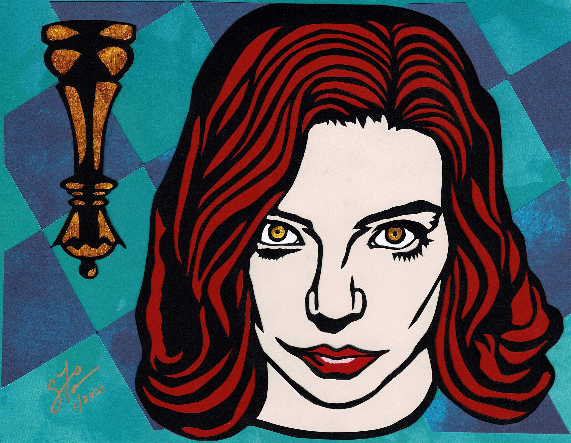 The Queens Gambit papercutting Tribute Poster Digital Print 12 X 16 ...