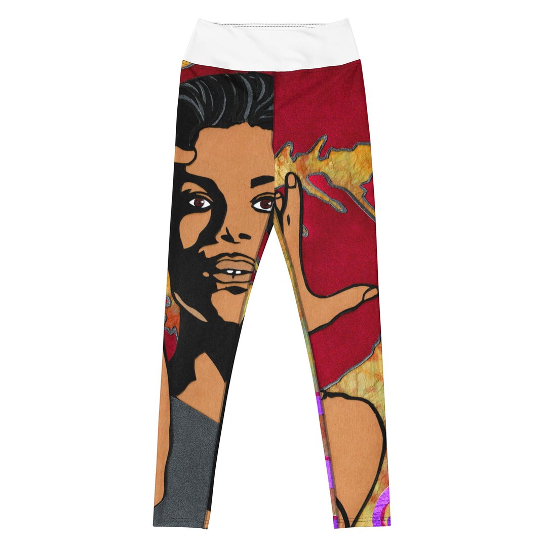 Purple Era Kiss - A Prince Papercutting Tribute Yoga Leggings - Etsy