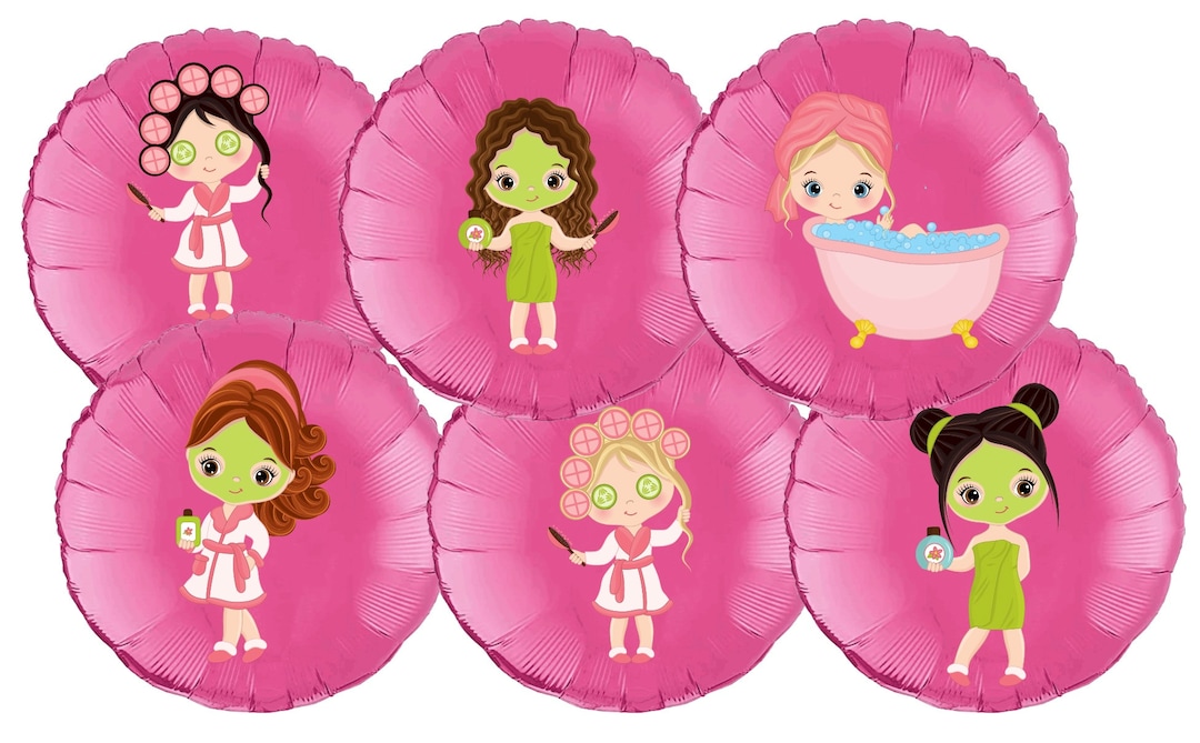 Spa Party Balloon Stickers, Spa Party Decorations - Etsy