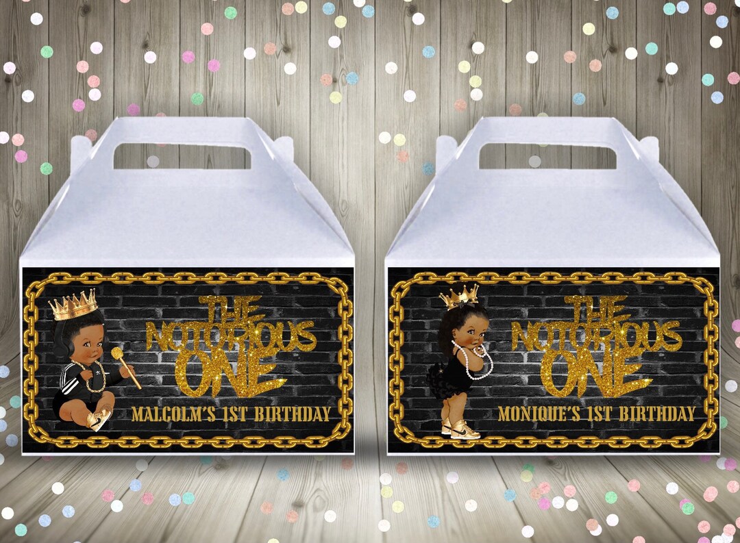 Notorious One Gable Box Stickers, Notorious 1 Party Supplies - Etsy