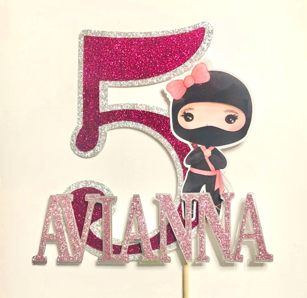Ninja Girl Cake Topper, Ninja Party Supplies - Etsy