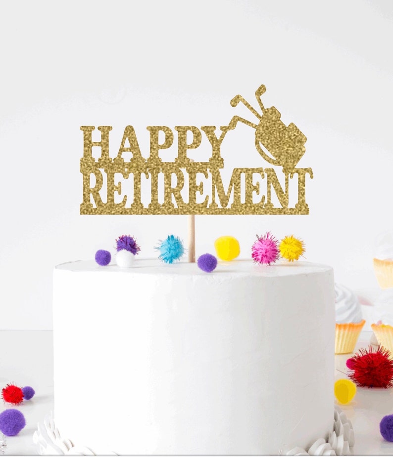 Happy Retirement Cake Topper Retirement Cake Topper Golf - Etsy
