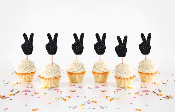 Deuces Cupcake Toppers Two Legit to Quit Party Supplies 90s | Etsy