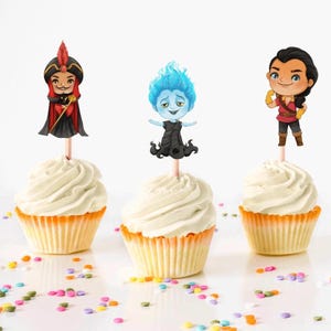 Male Villains Cupcake Toppers, Villain Party Supplies - Etsy
