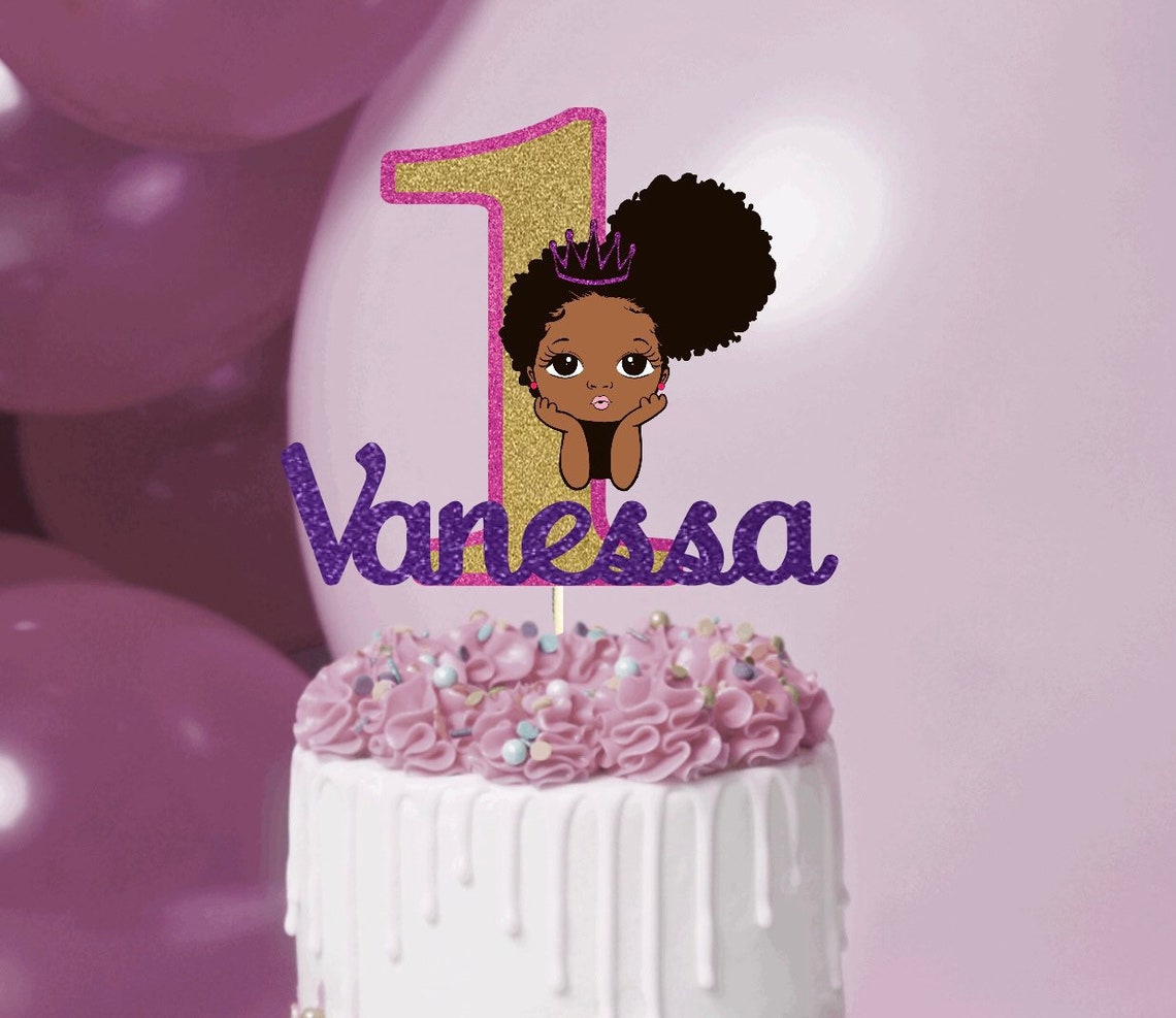 Black Princess Cake Topper African American Princess Cake - Etsy