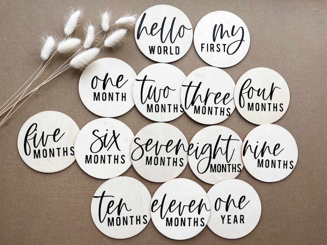Baby Milestone Markers, Baby Month Markers, Acrylic Baby Milestone ...