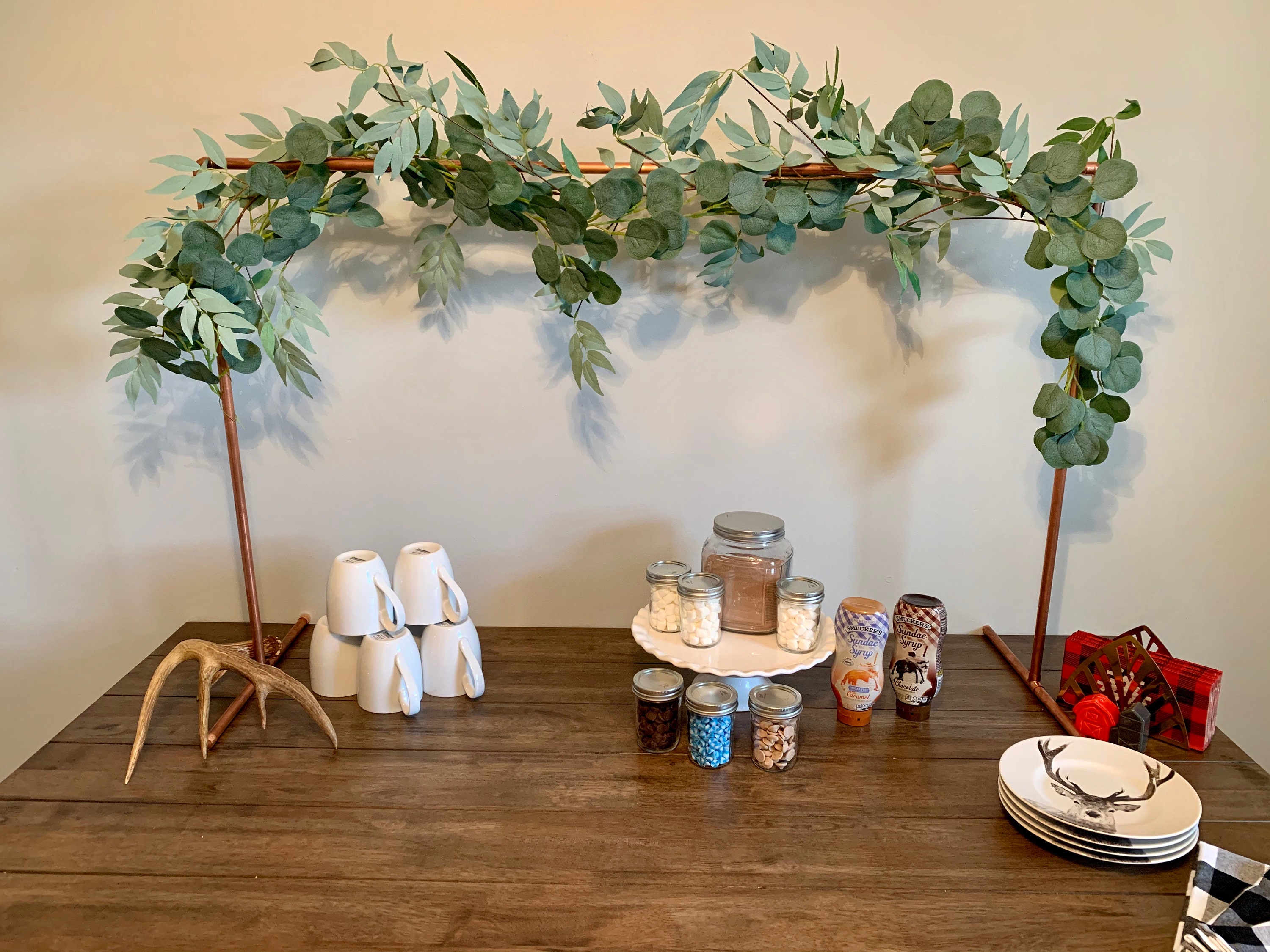 Copper Arch, Table Top Stand, Copper Wedding Centerpiece, Flower Arch ...