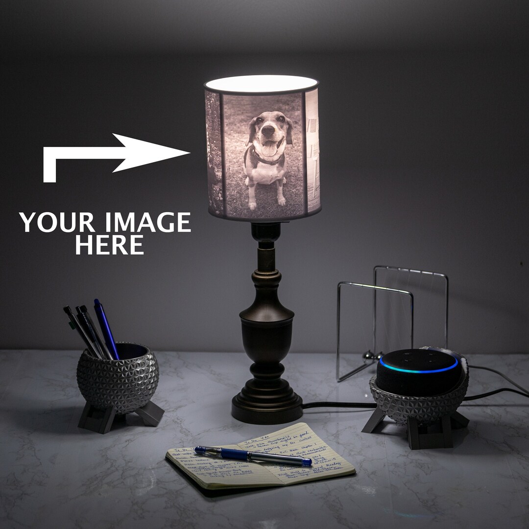 Personalized 4x6 Photo Lamp Lithophane With Bronze Base - Cool White ...