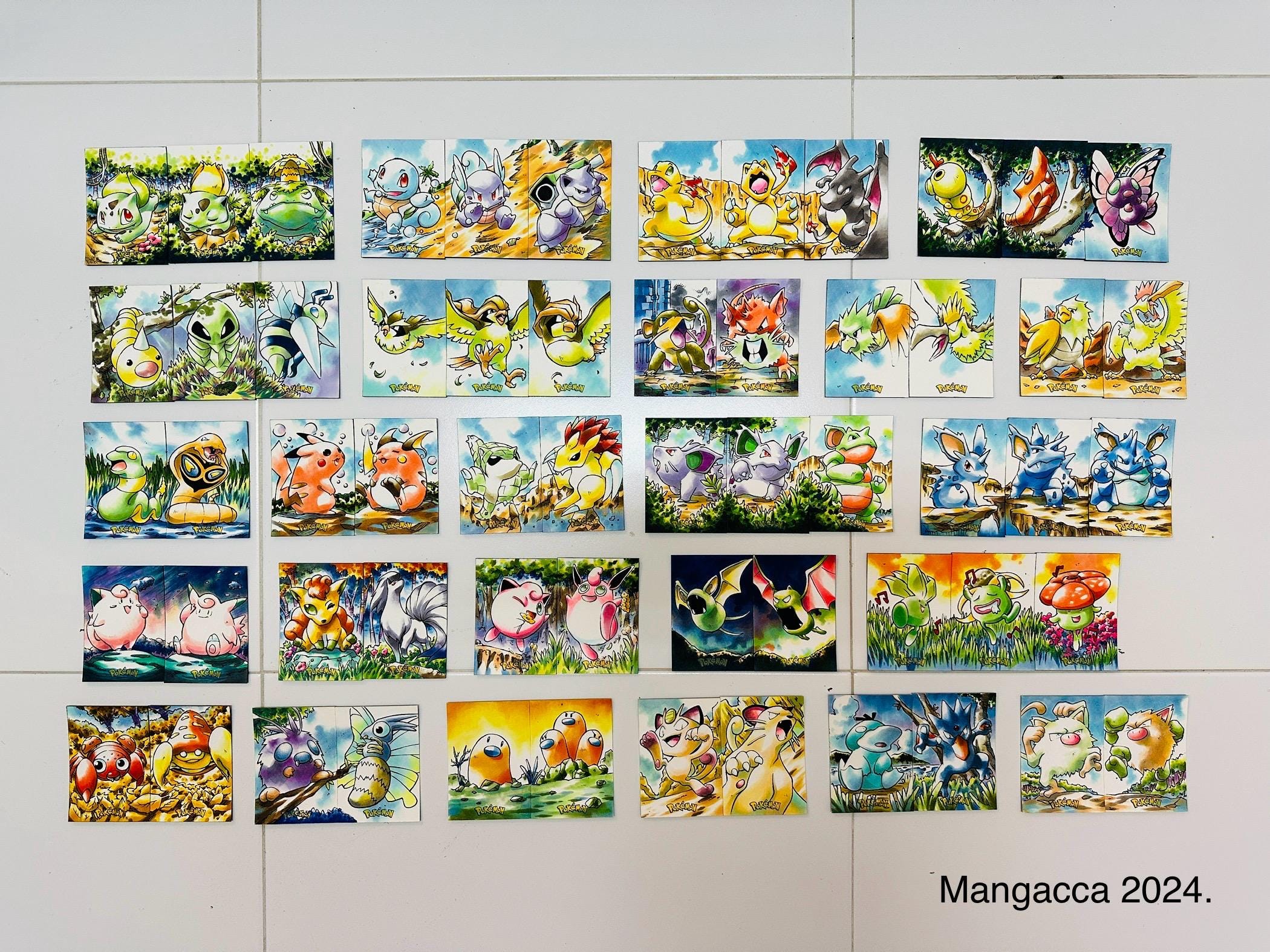 NEW Original Card Drawing 151 Pokemon Shiny - Etsy