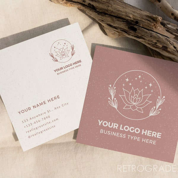 Lotus Business Card Template - Etsy