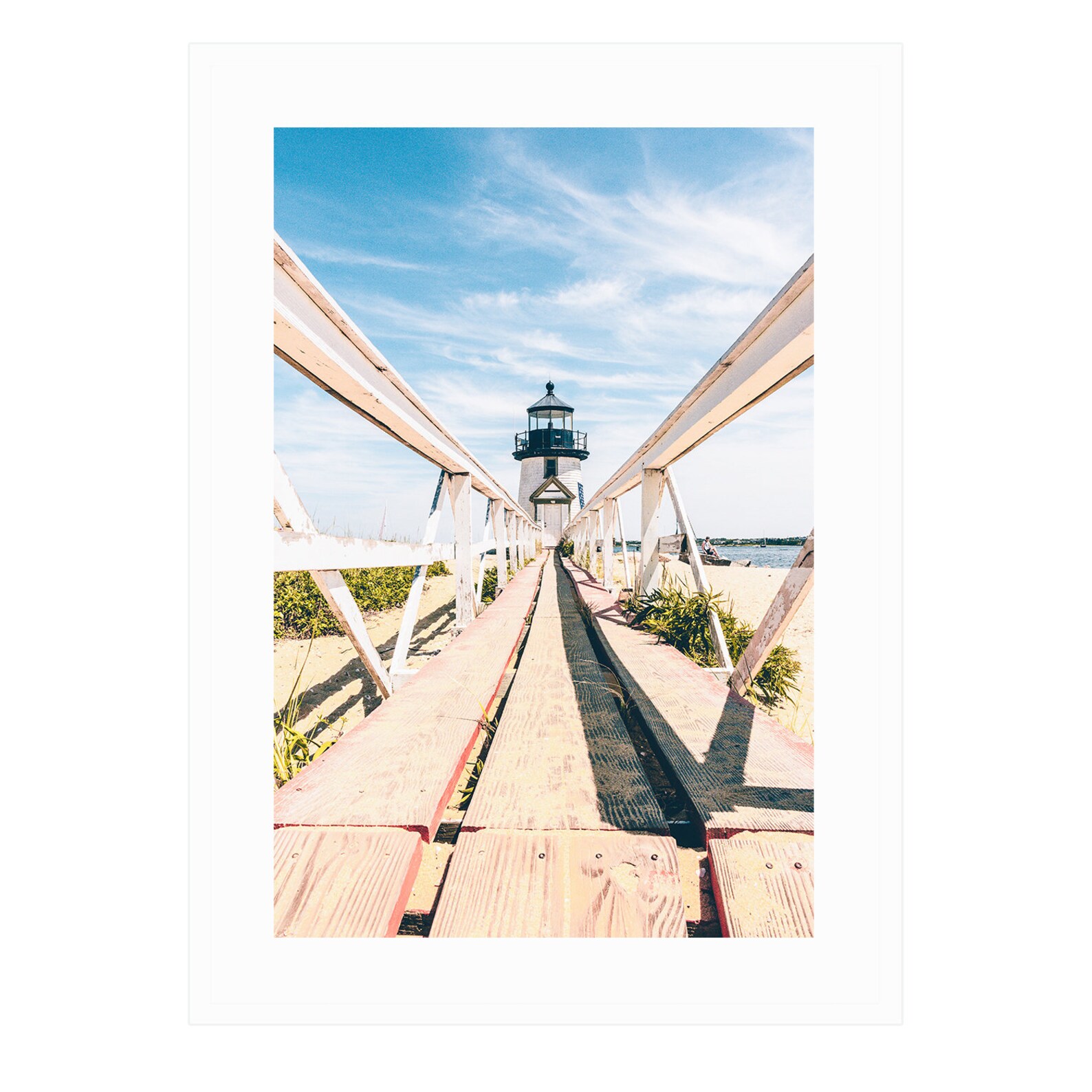 Brant Point Lighthouse Framed Nantucket Art Print - Etsy