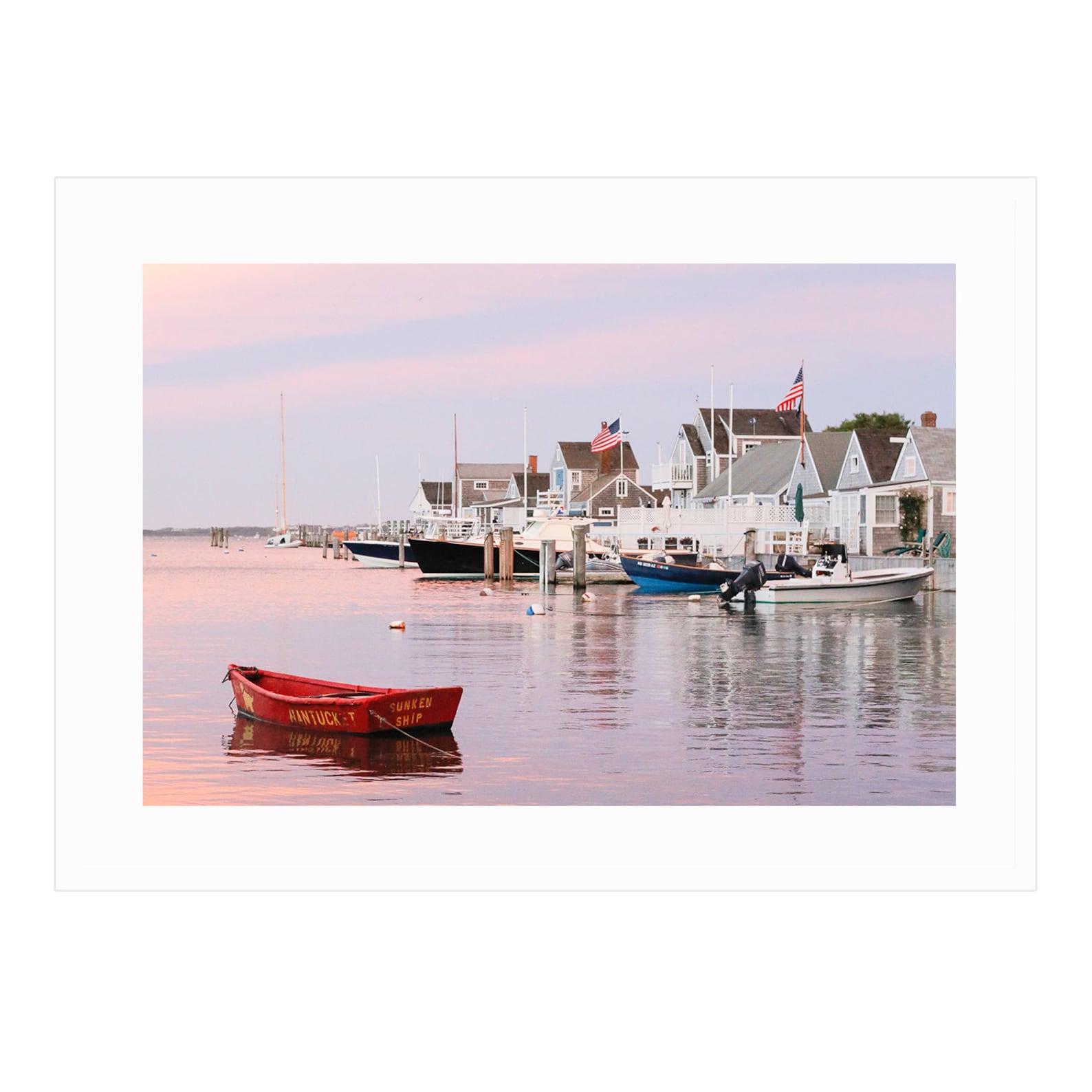 Sunken Ship Sunset Framed Nantucket Art Print - Etsy