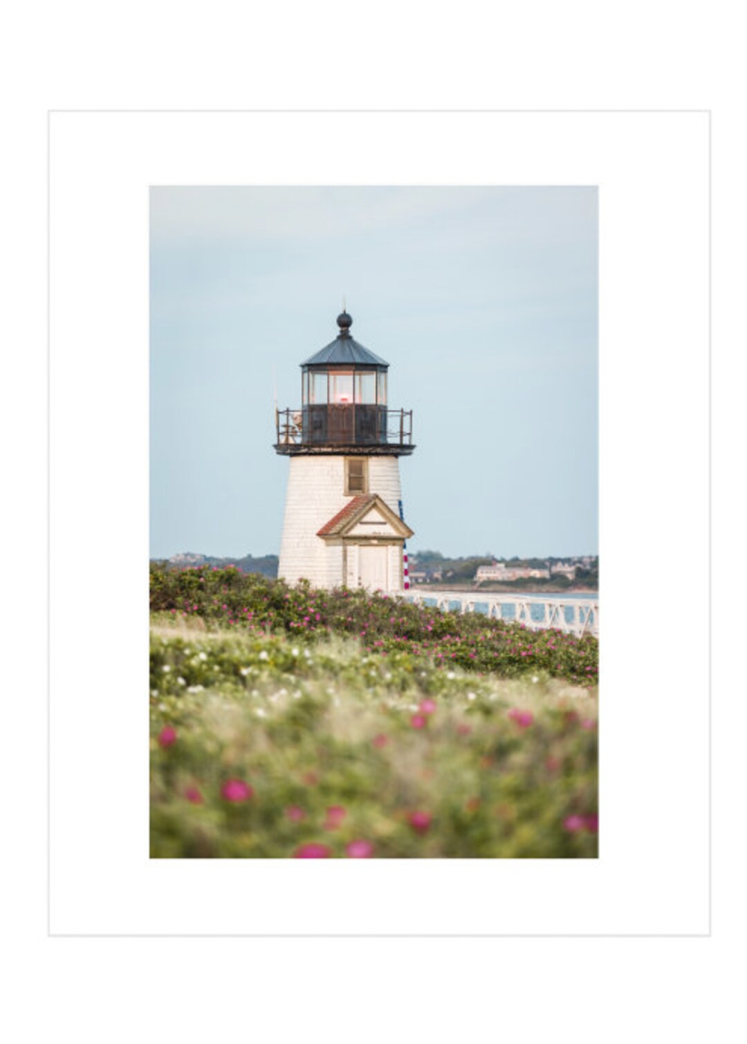 Brant Point Lighthouse Roses Framed Nantucket Art Print - Etsy