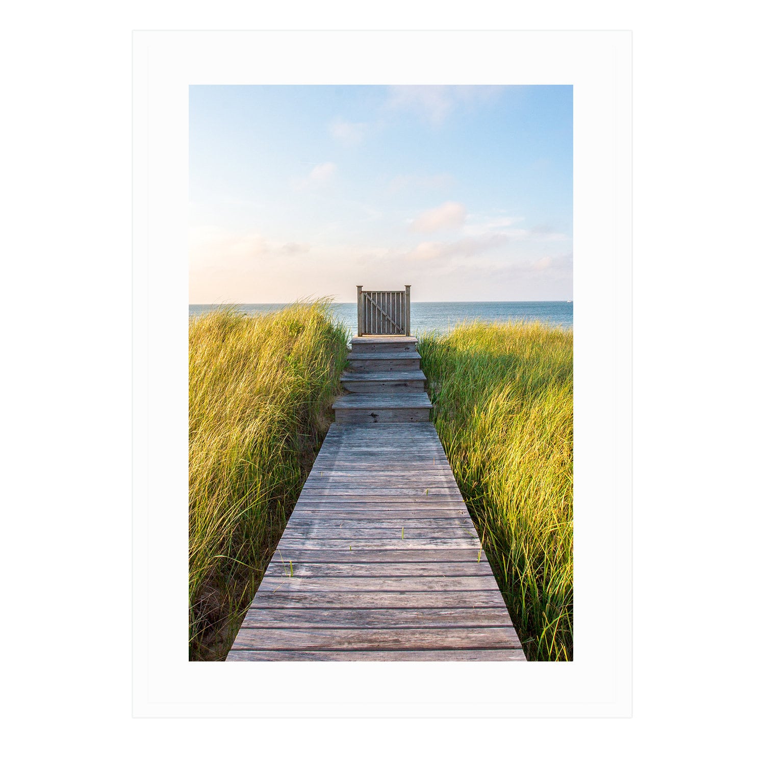 Steps Beach Gate Framed Nantucket Art Print - Etsy