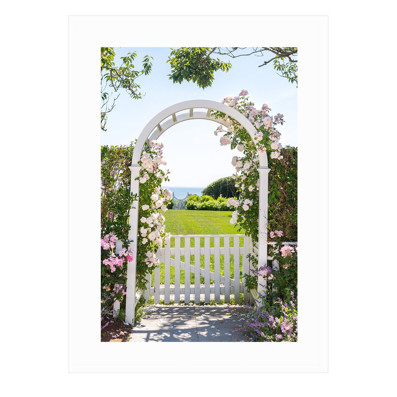 Sconset Rose Arbor Framed Nantucket Art Print - Etsy