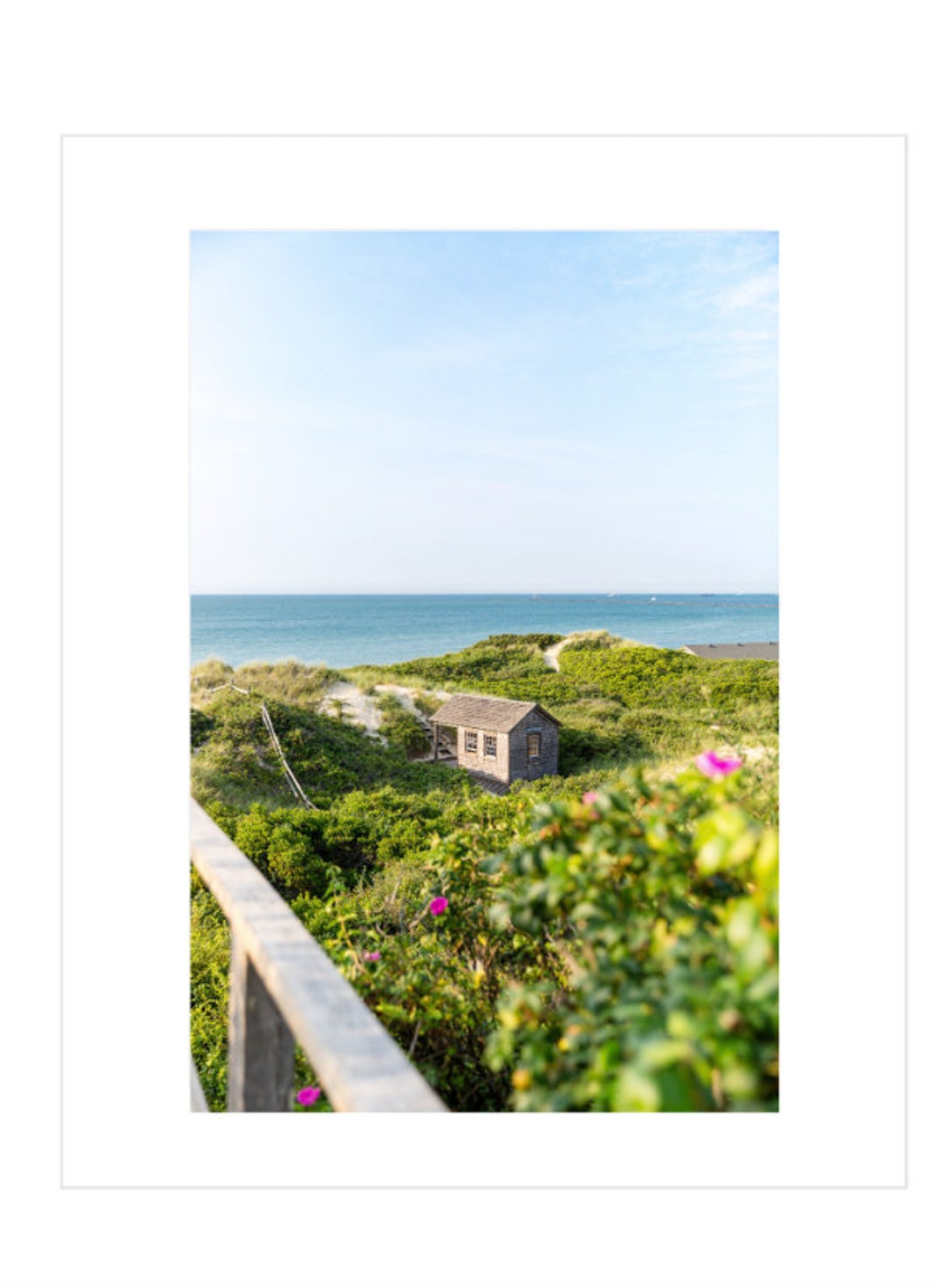 Summertime Steps Beach Roses Framed Nantucket Art Print - Etsy