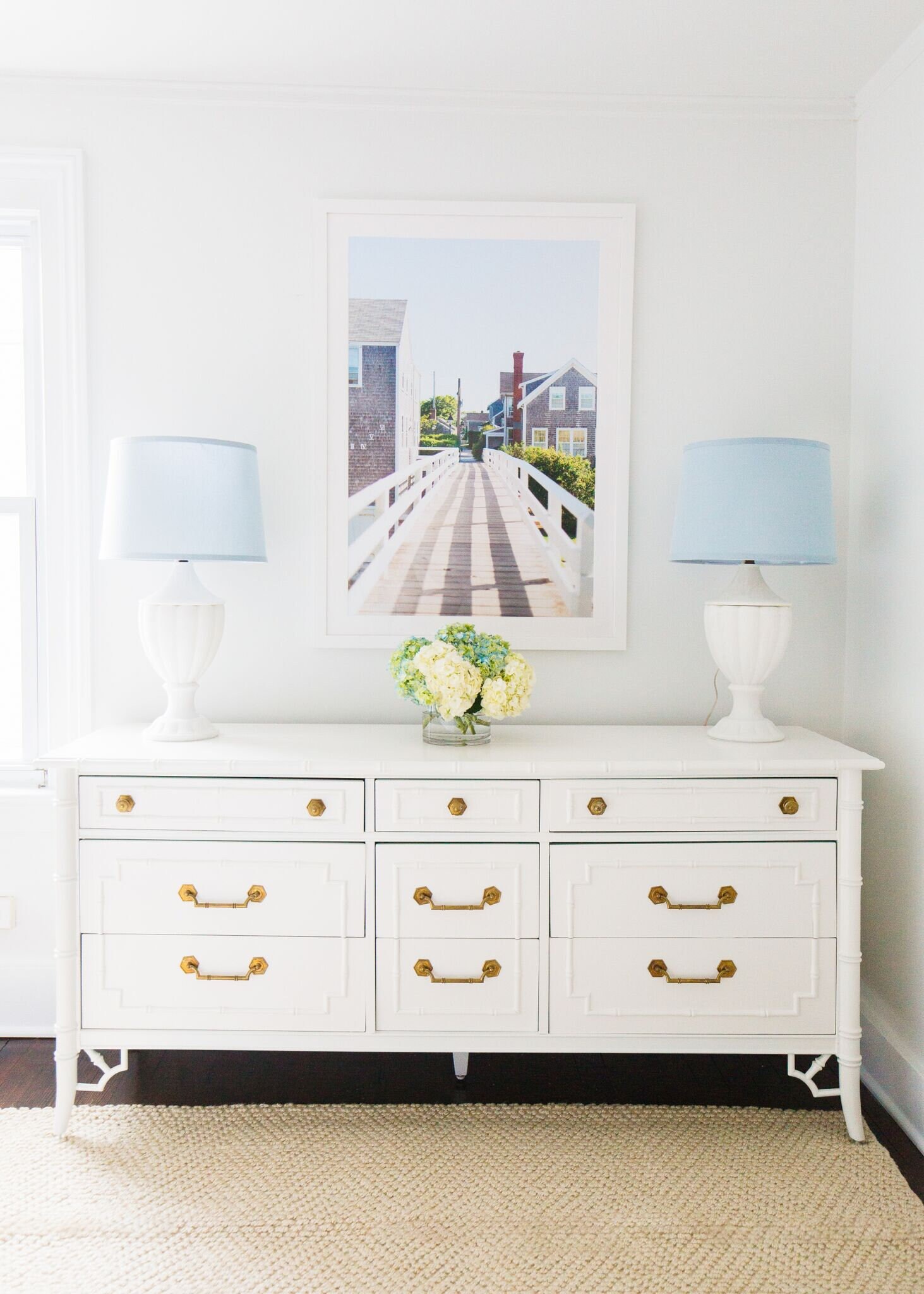 Hydrangeas Through the Hedge Framed Nantucket Art Print - Etsy