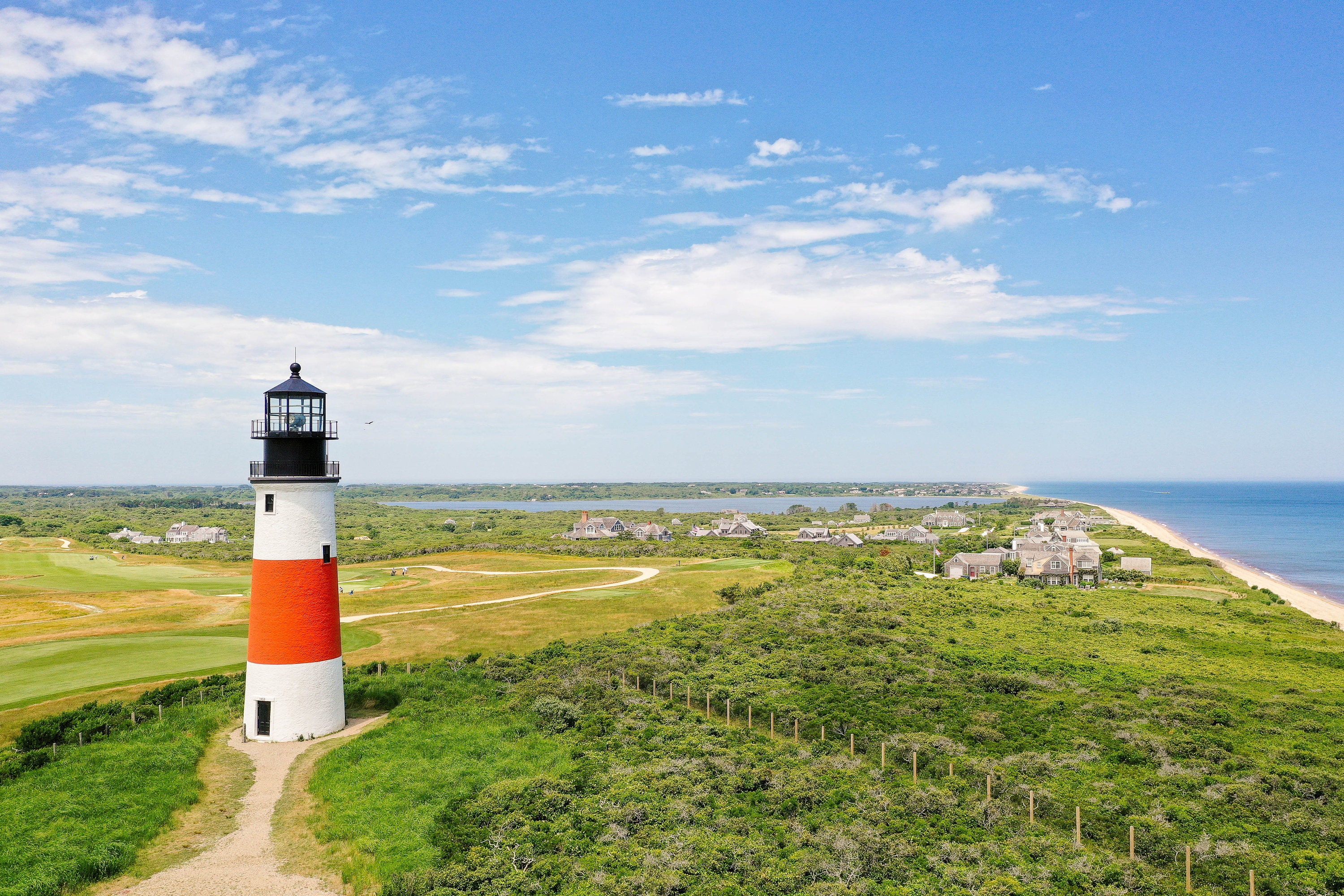 Sankaty Lighthouse From the Sky Framed Nantucket Art Print - Etsy