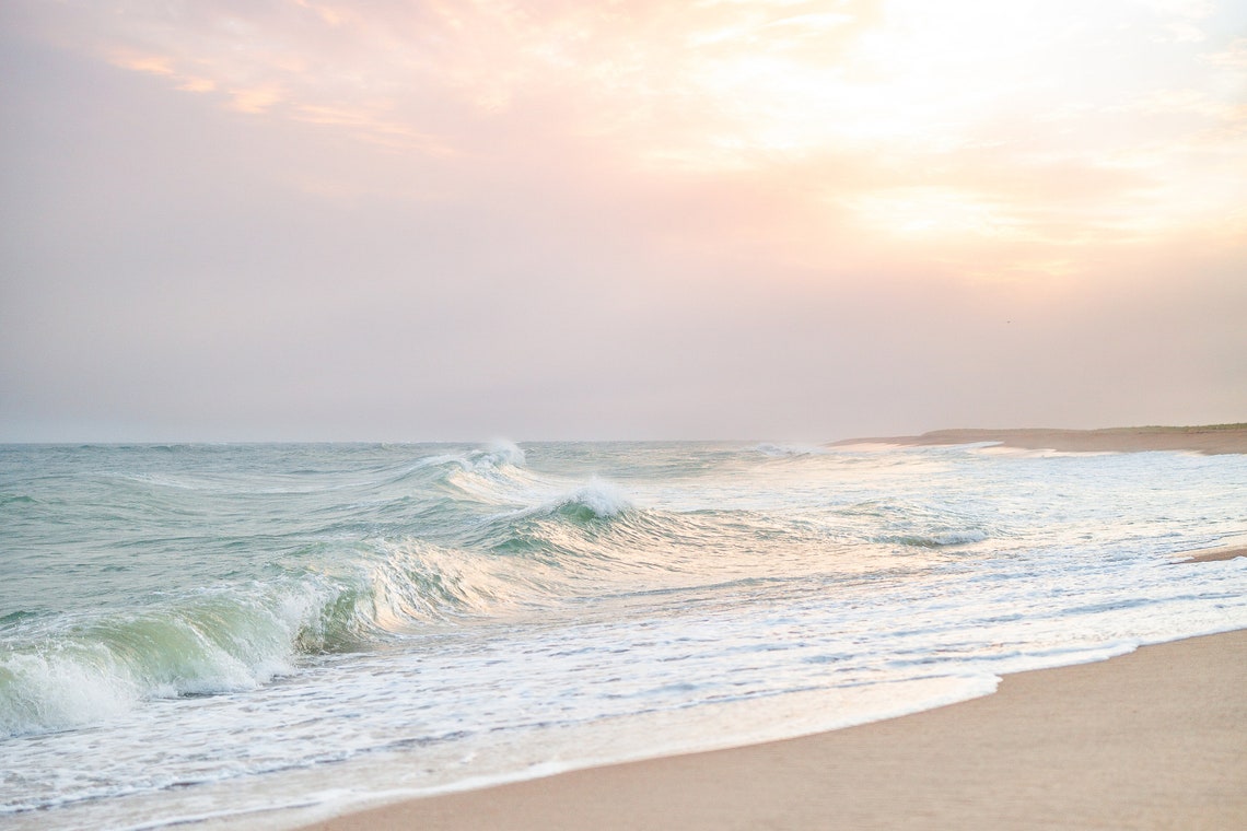 Smith Point Waves at Sunset Framed Nantucket Art Print | Etsy
