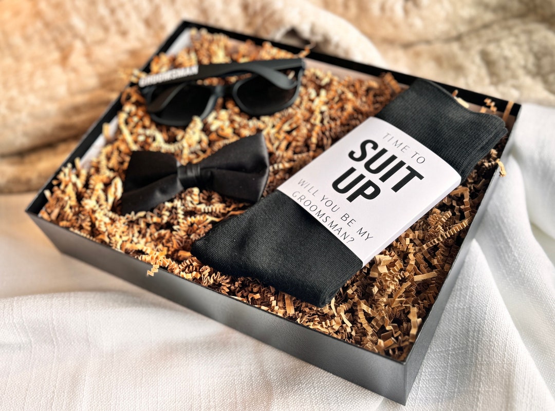 Groomsmen Gift Box, Groomsmen Gifts, Groomsmen Proposal Box, Bow Tie ...