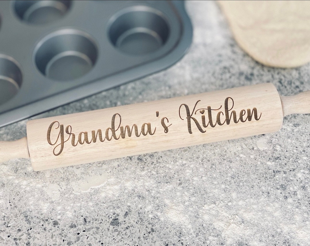 Christmas Rolling Pin, Grandma Gift, Nana Gift, Engraved Rolling Pin ...