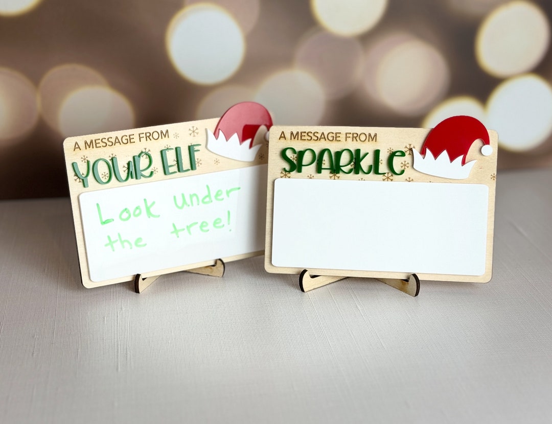 Elf Accesories, Dry Erase Sign for Elf Messages, Elf Sign, Elf Kit, Elf ...
