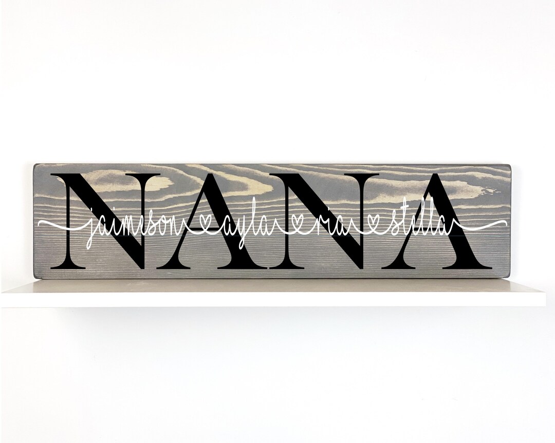 Nana Sign, Personalized Sign for Nana, Mothers Day Gift for Nana, Nana ...