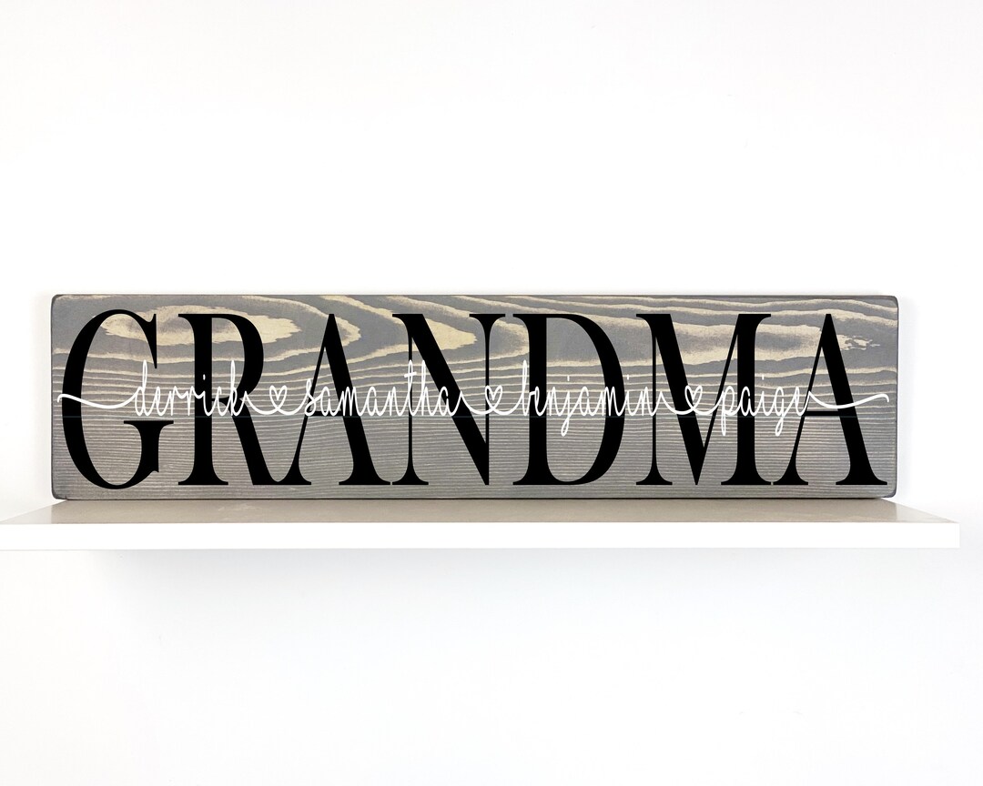 Personalized Sign - Wood Grandma Sign - Mother's Day Gift - Grandma ...