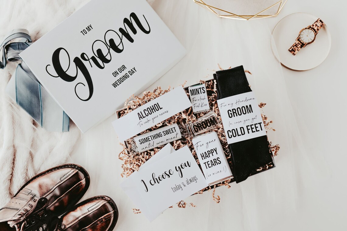 Gift for Groom From Bride on Wedding Day Groom Gift Box | Etsy