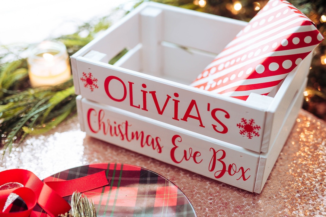 Christmas Eve Box for Kids, Personalized Christmas Eve Box, Wooden ...