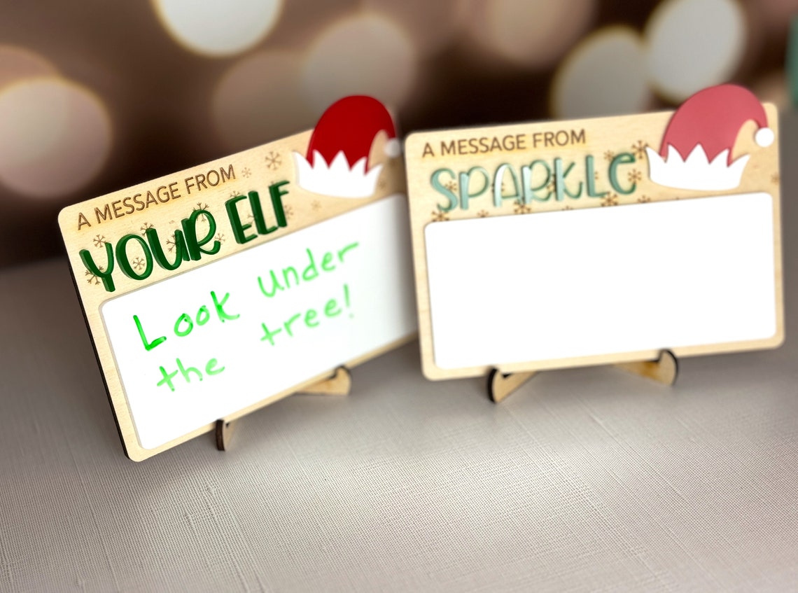 Elf Accesories, Dry Erase Sign for Elf Messages, Elf Sign, Elf Kit, Elf ...
