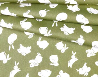 Japanese Rabbit Moon Fabric - Etsy