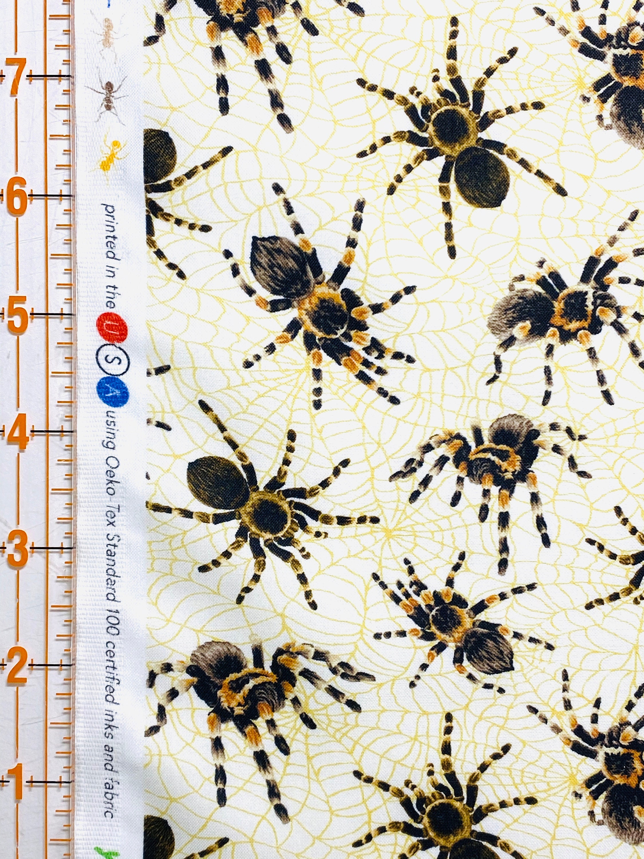 100% COTTON SPIDER Fabric Tarantula Fabric Tightly Woven | Etsy