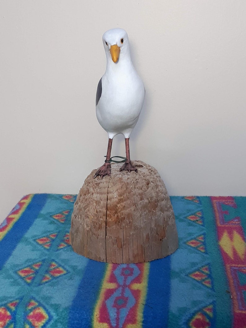 Seagull Sculpture Made From Kiln Fired Clay, Metal and Pacific ...