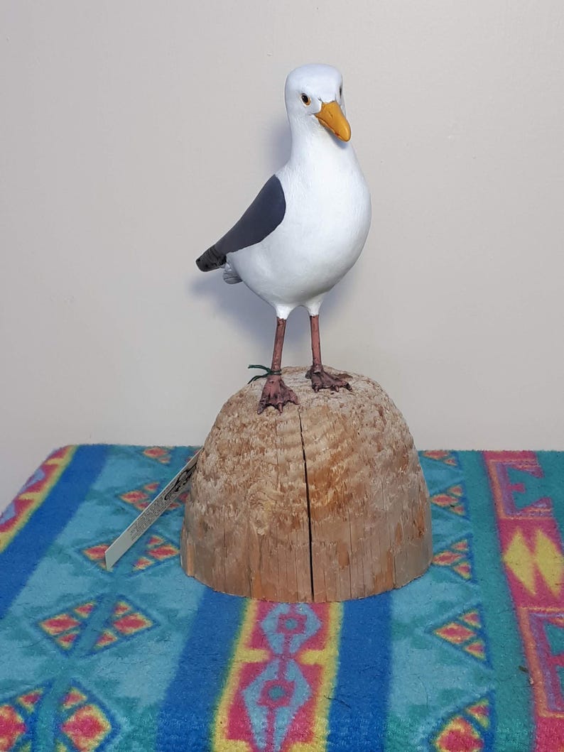 Seagull Sculpture Made From Kiln Fired Clay, Metal and Pacific ...